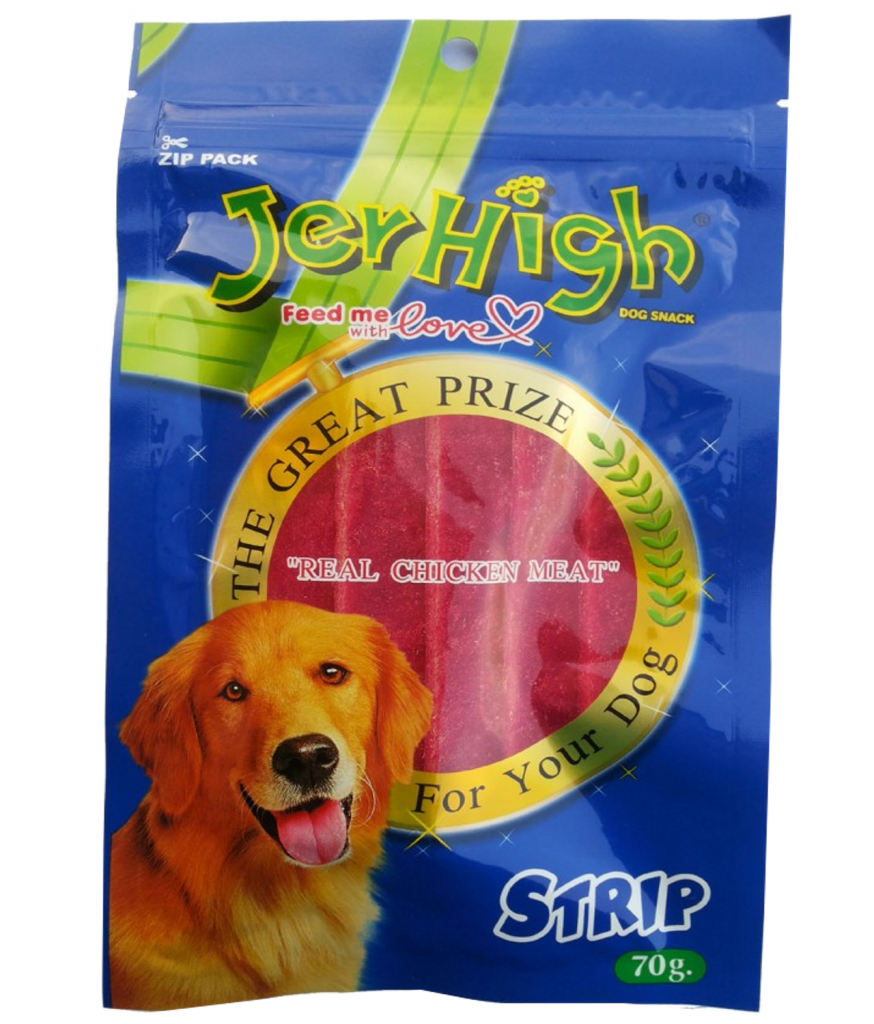 Jerhigh Dog Snack Strip Dog Treats (70 gm) | Poshaprani.com
