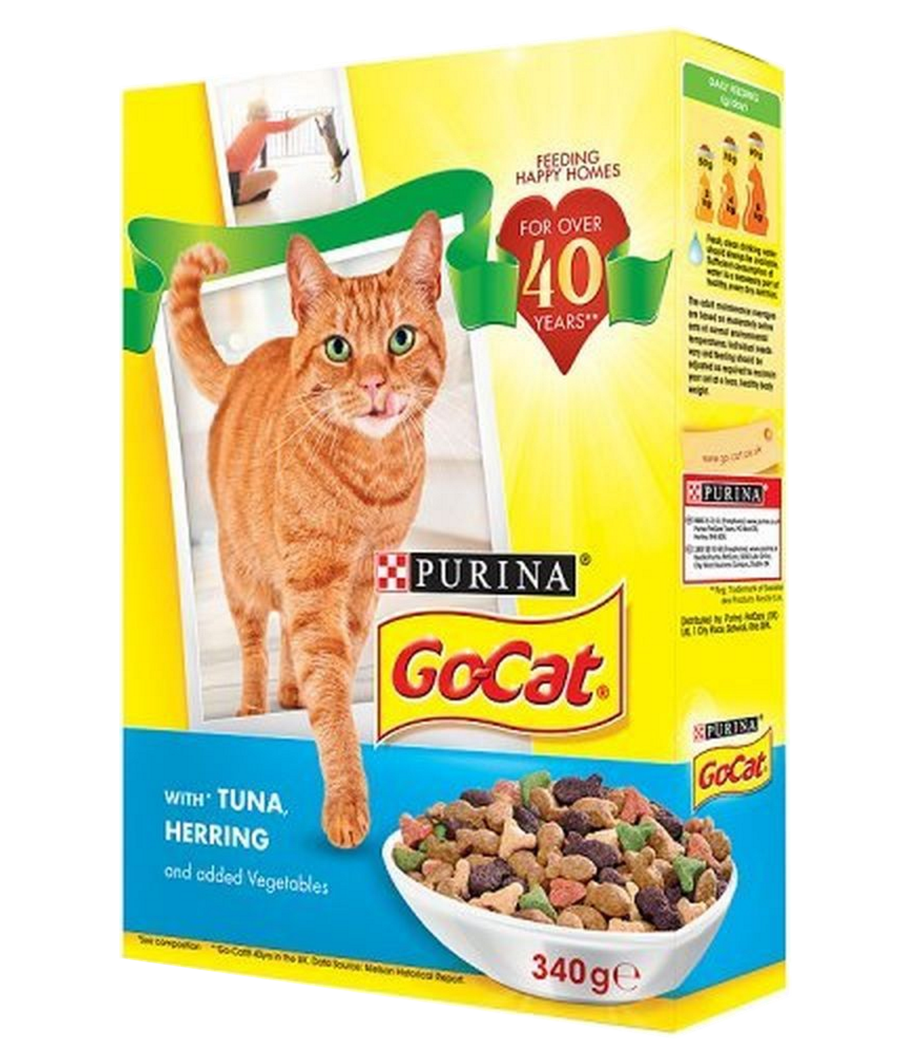 Purina Go Cat Adult Cat Food Tuna Herring and Vegetables (340gm ...