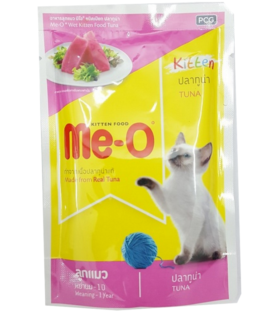 Me-O Kitten Food Real Tuna Pouch (80gm) | Poshaprani.com