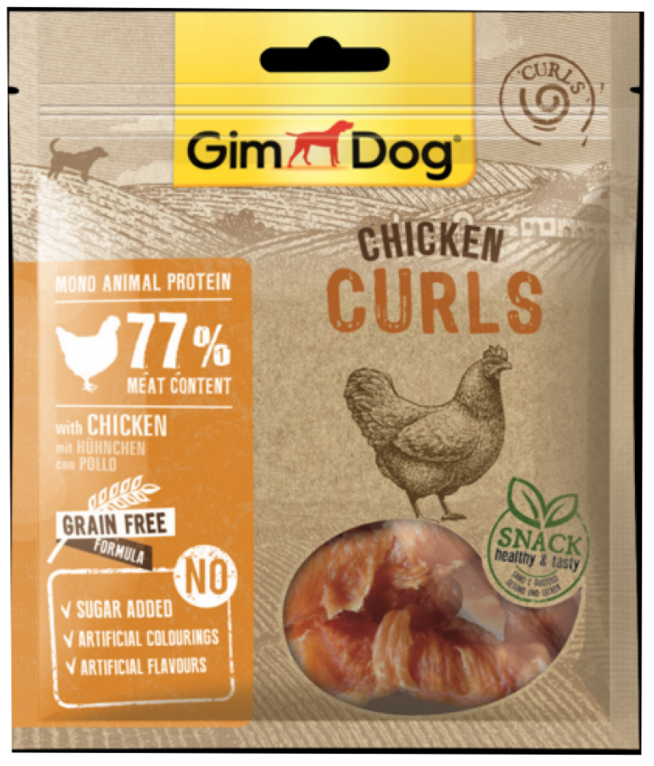GimDog Chicken Curls Dog Treat 55gm | Poshaprani.com