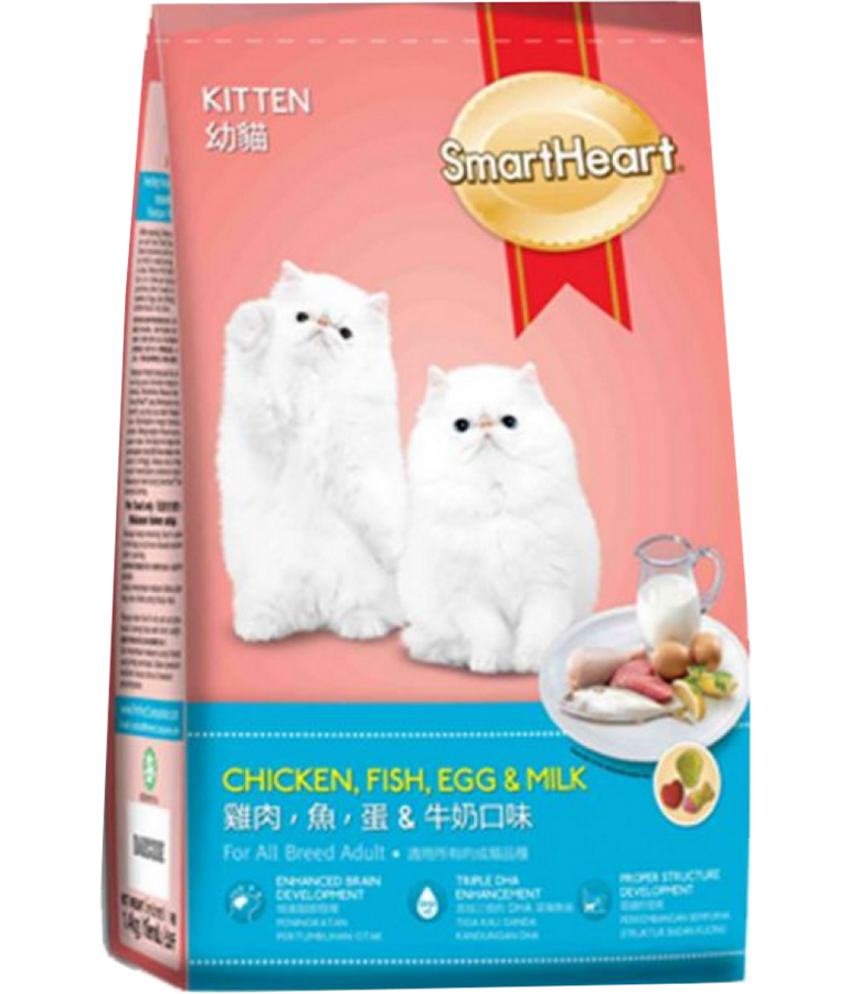 SmartHeart Kitten Chicken, Fish, Egg & Milk (1.1kg) | Poshaprani.com