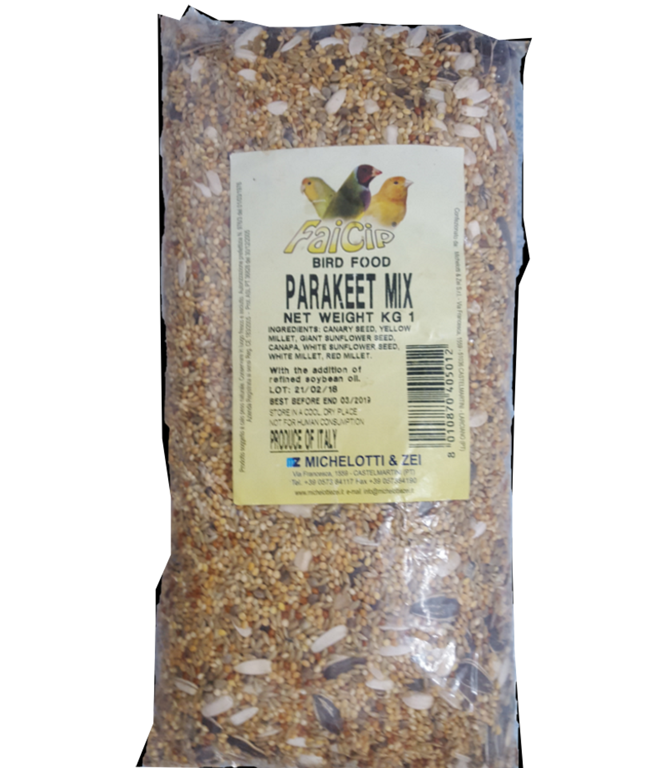 Faicip Bird Food Parakeet Mix 1kg | Poshaprani.com