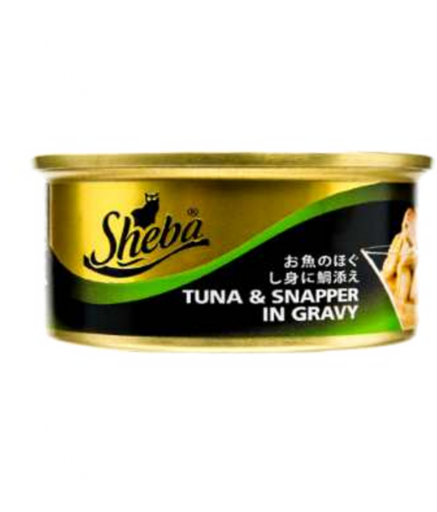 Sheba Deluxe Canned Food Tuna and Snapper in Gravy 85gm | Poshaprani.com