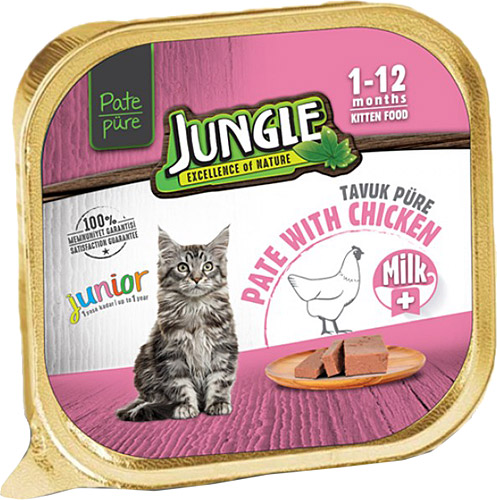 Jungle Junior Pate Wet Cat Food Chicken 100gm | Poshaprani.com