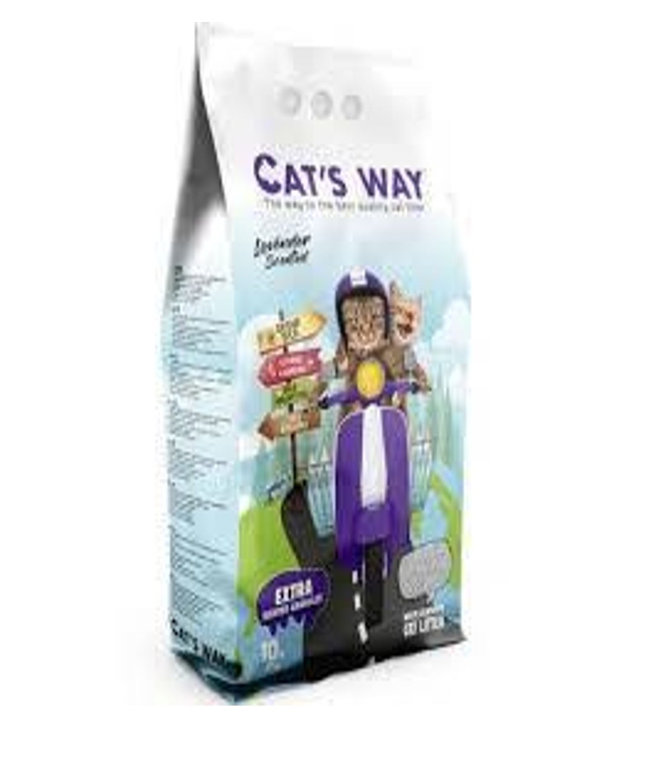 Cats Way Premium Bentonite Cat Litter Lavender 5ltr | Poshaprani.com